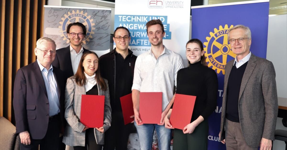 Rotarier und die FH Wels: Stipendien vergeben