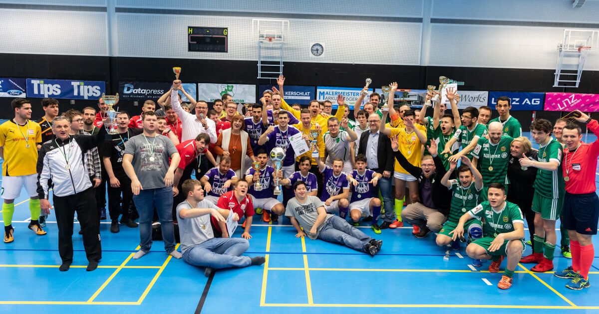 Fußball-Hallenturnier für mentalbeeinträchtigte Menschen in Linz