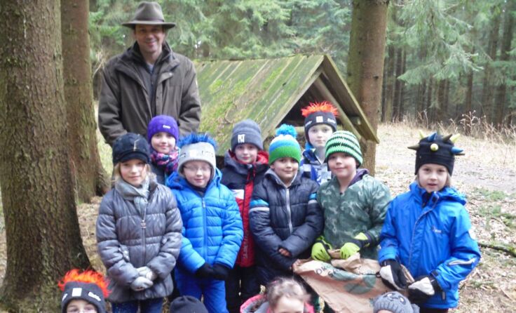 Lehrausgang zur Futterkrippe