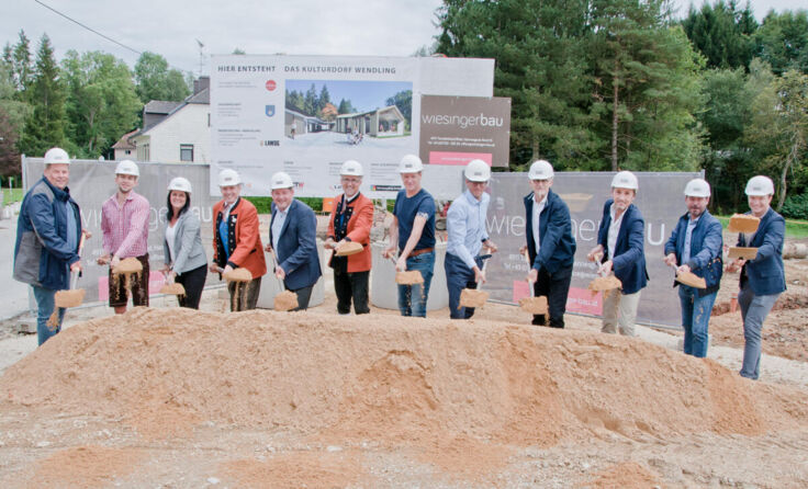 Spatenstichfeier beim Kulturdorf Wendling