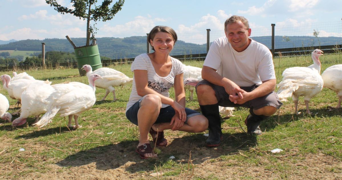 Gerlinde und Thomas Zauner aus Nußbach vermarkten Bio-Puten
