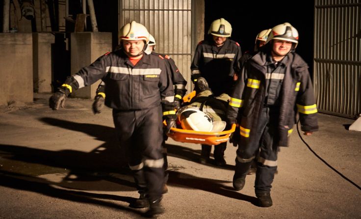 Herbstübung: Personenrettung in einem Betonwerk