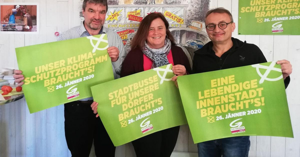 Neue Slogans für Zwettler Grüne