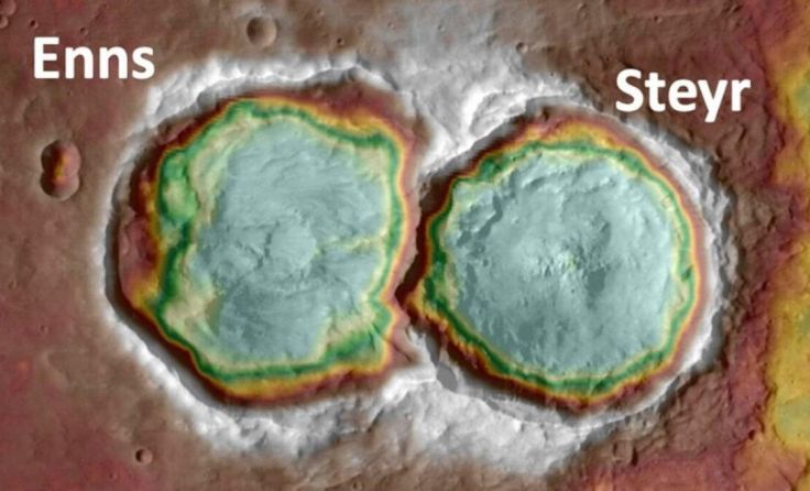 Krater am Mars wird nach der Stadt Enns benannt