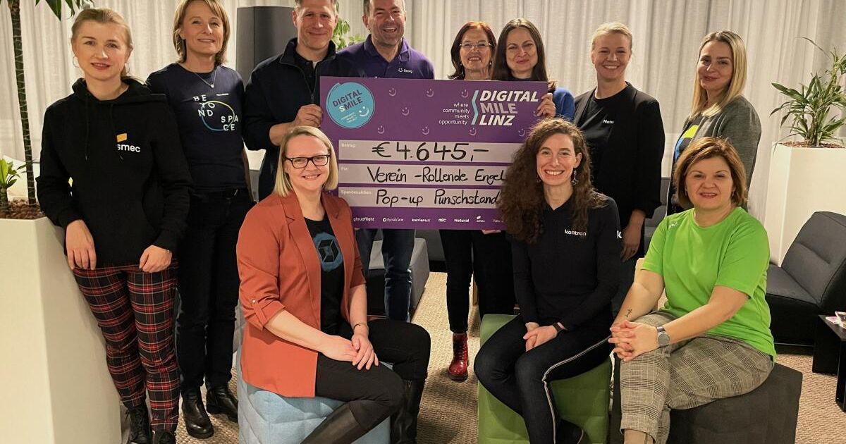 Unternehmen der Digital Mile Linz sammelten 4.645 Euro für den Verein ...