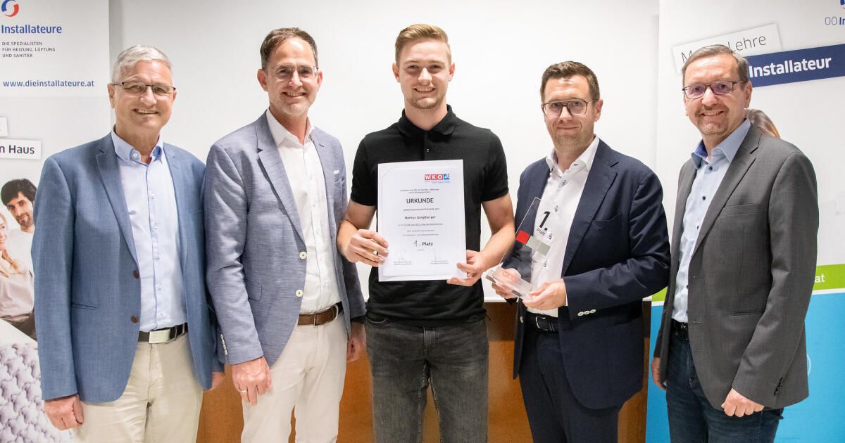 Markus Ganglberger aus Zwettl/Rodl ist bester Installateur-Lehrling