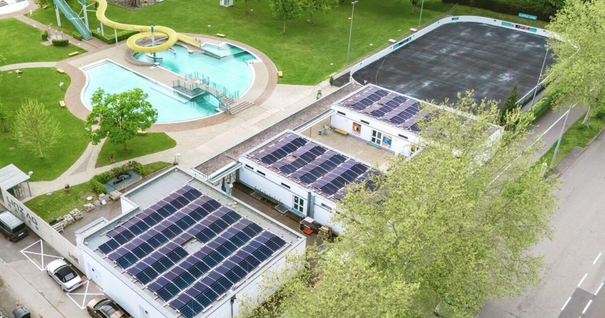 Bürger beteiligen sich an PV-Anlage am Linzer Schörgenhub-Bad
