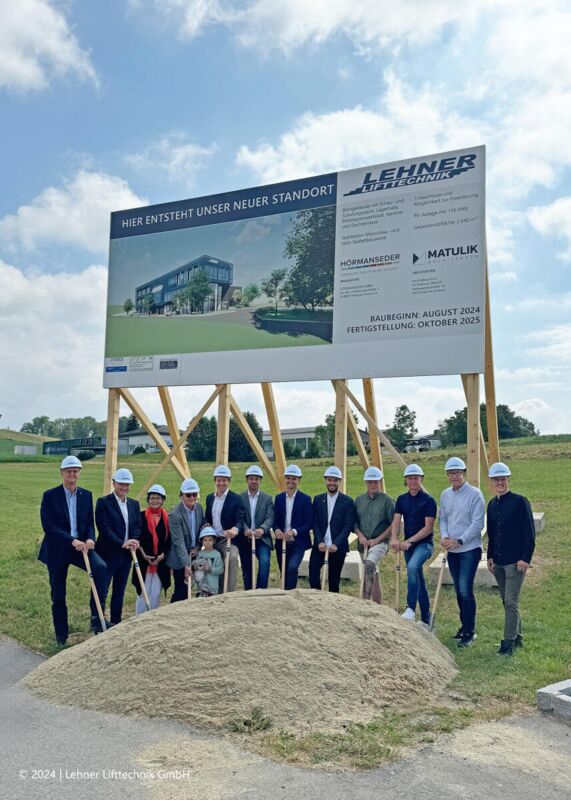 Spatenstich: neuer Standort von Lehner Lifttechnik