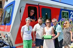 Welser Grüne gratulierten der Almtalbahn zum 125. Geburtstag